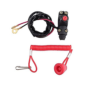 WOOSTAR 7/8" 22mm Handlebar 2 Wire Tether Kill Switch Replacement for 110cc 125cc Taotao Dirt Pit Bike ATV 4 Wheeler Quad Trail Bike