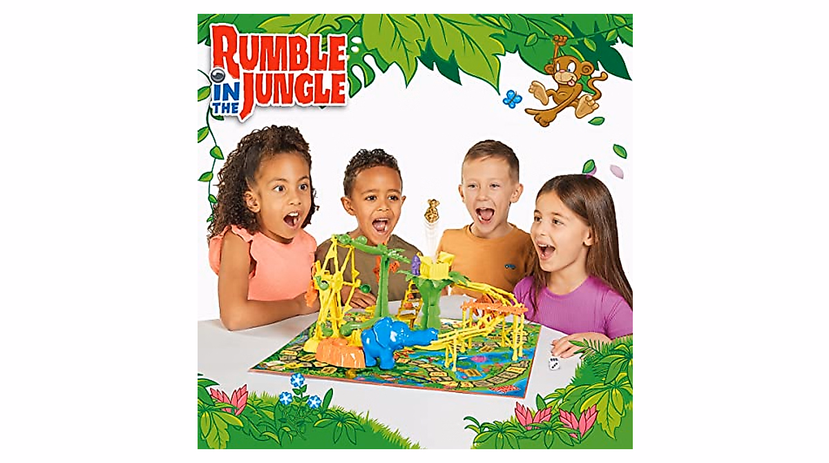 TOMY Rumble in The Jungle Board Game | Fun Family Game for Kids 5+