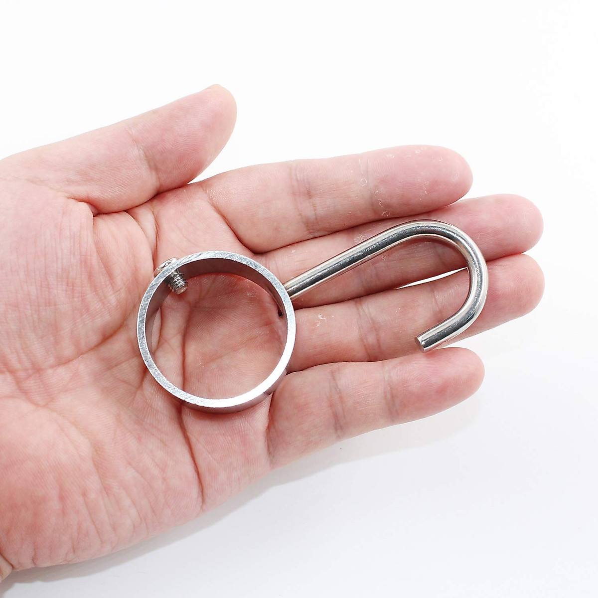 Ulifestar Stainless Steel Kitchen Hanger Hooks,Heavy Duty Rod Tube Rail Hanger Hooks for Hanging Pots and Pans,Towels,Oven Mitts,Fits for 25mm/1" Dia Rod,6 Pack (25mm Diameter)