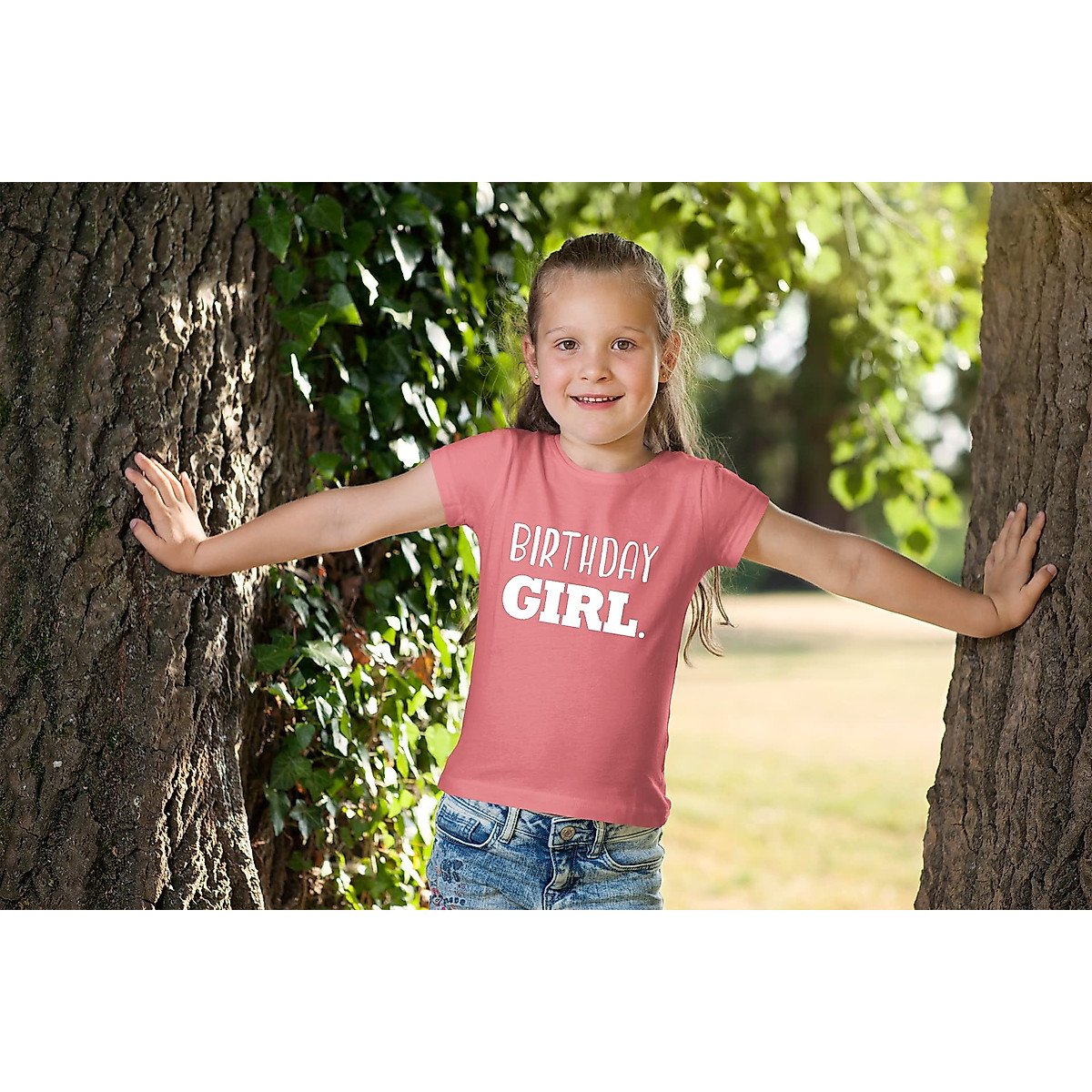 Birthday Girl Shirt Girls Birthday tee Outfit Toddler Baby 1st 2nd 3rd 4th 5th 6th 7th (White on Mauve, 8 Years)