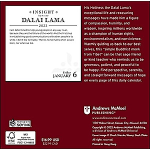 Insight from the Dalai Lama 2023 Day-to-Day Calendar