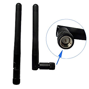 3dBi 2.4GHz Wireless Rubber Aerial Omni-Directional WiFi Antenna SMA Male Connector for Wireless Network Router Pack of 2