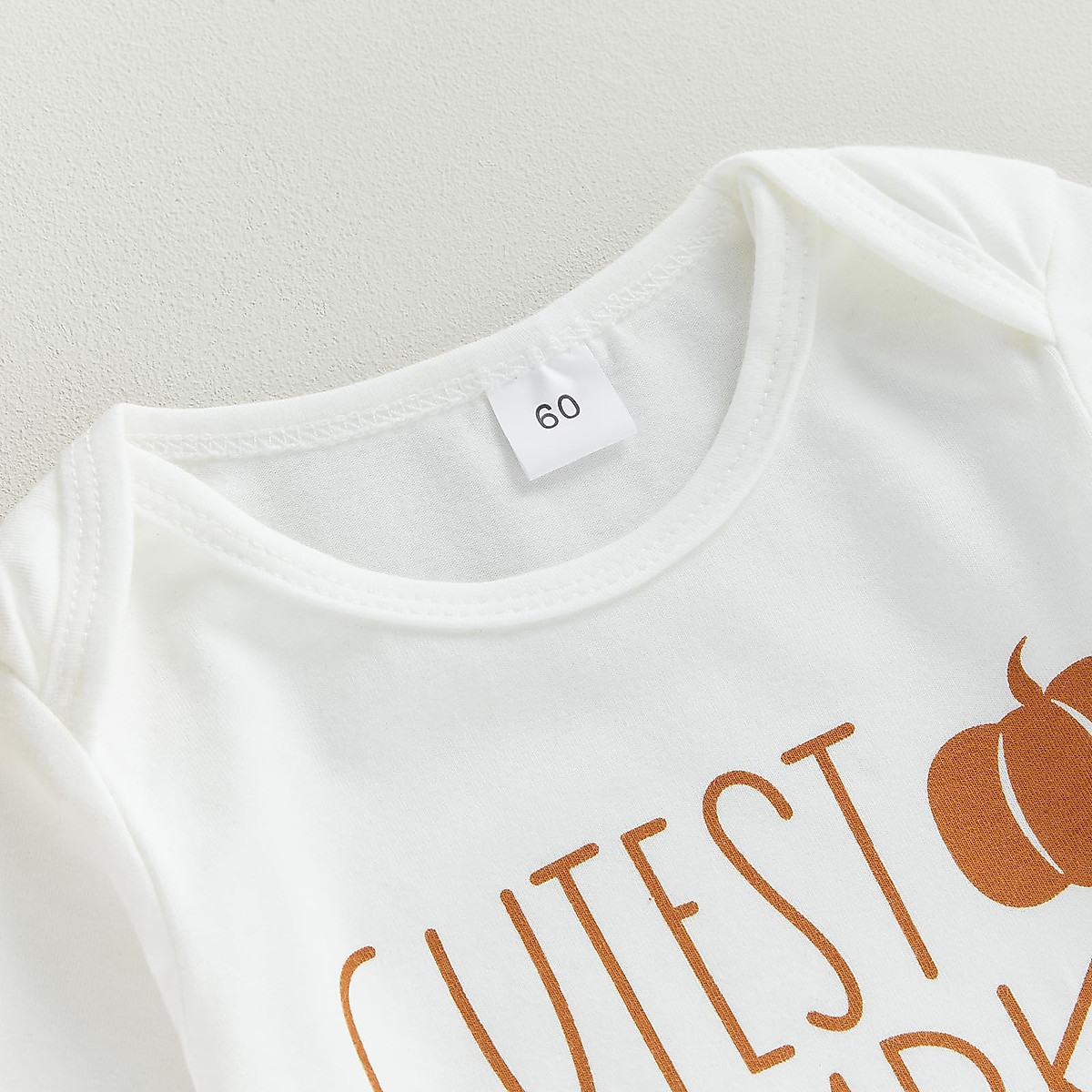 Lamuusaa Newborn Baby Boy Halloween Outfit Cutest Pumpkin Long Sleeve Romper Shirts Long Pants Hat Halloween Clothes