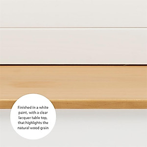 Linon Delk Wood 2 Tone Small Back Rest Bench in Honey and White