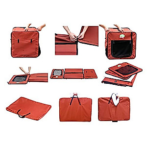 Go Pet Club AB32 Soft Dog Crate, Brown - 32 inches L x 22.2 inches W x 23.5 inches H