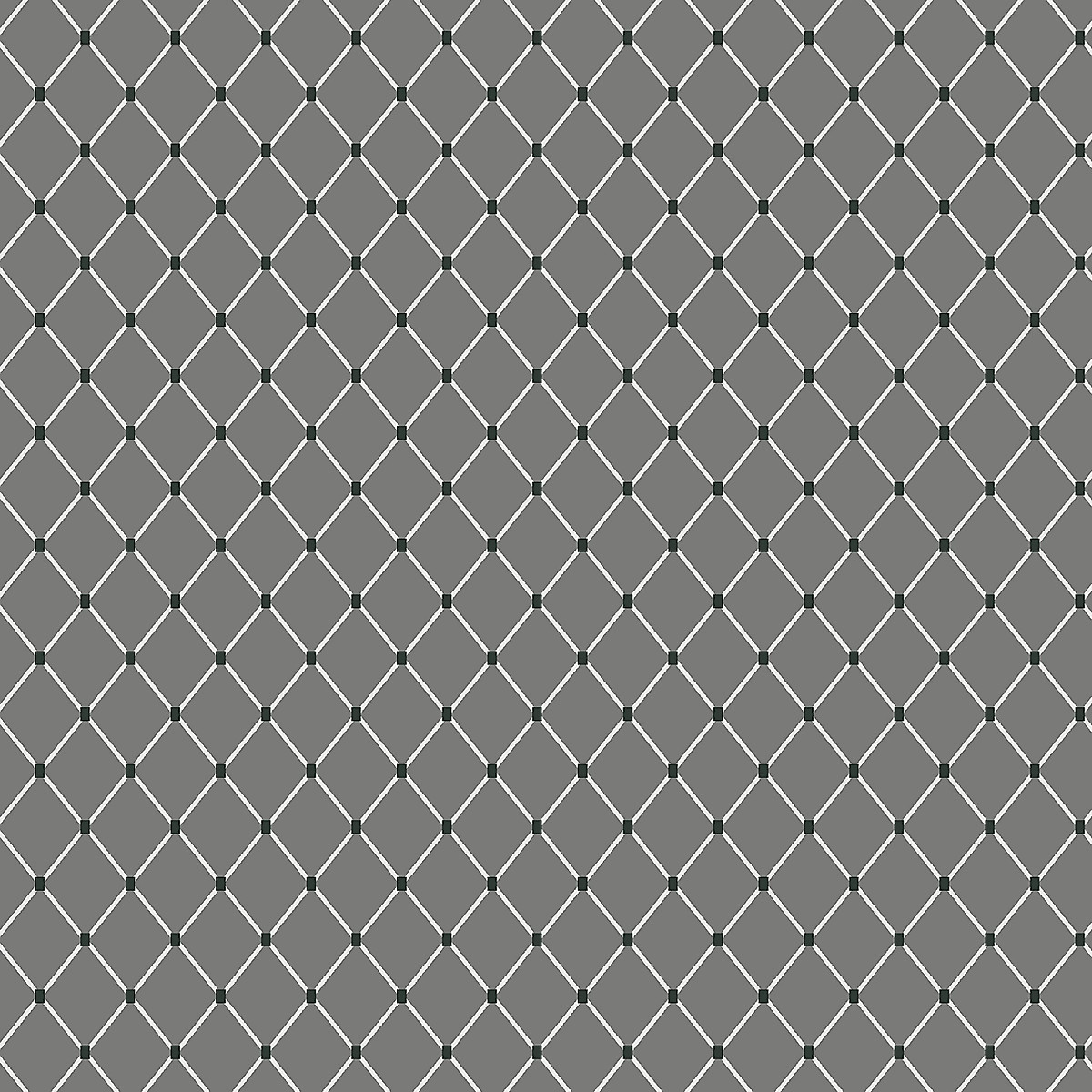 Stitch & Sparkles 100% Cotton Duck 45" Width Diamond Print Charcoal Grey Color Sewing Fabric by The Yard