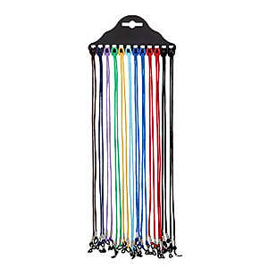 Juvale 12 Pieces Set Glasses String, Eyeglasses Strap Frame Holder Nylon Cord for Sunglasses, Reading Glasses, Eyeglasses, Spectacles, Multicolored, for Men and Women, 24.40"