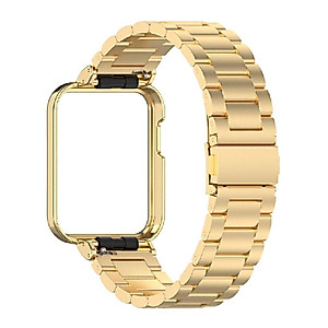 Stainless Steel Strap for Redmi Watch1/Mi Watch Lite 1 Waterproof Bracelet Durable Smartwatch Band Belt Watch Wristband Wristbands Sweat Proof for Women Men Bracelets Fashion