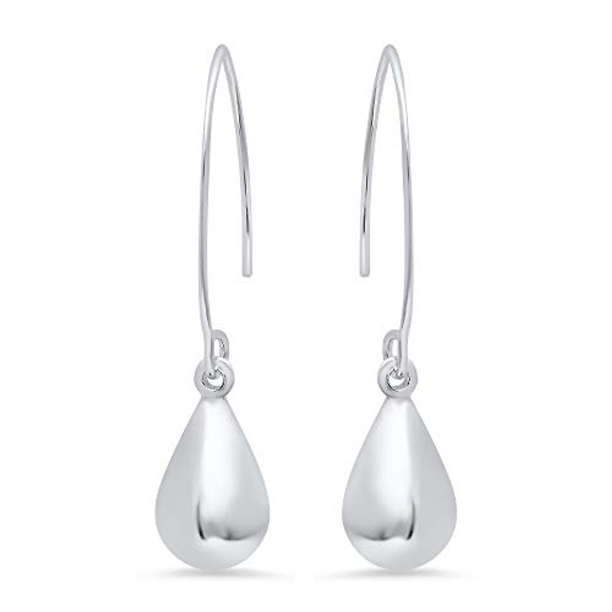 MAX + STONE Tear Drop Wire Dangle Earrings for Women in 925 Sterling Silver with Hook