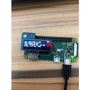 Stemedu 2PCS PiOLED 0.91inch OLED Display Module 128X32 SSD1306 White for Raspberry Pi 4B/3B/3B+/2B/B/Zero