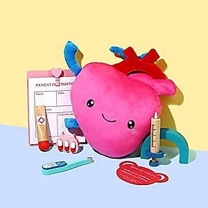 nerdbugs Heart Plush - I Aorta to Tell You How Much I Love You!- Adorable, Cute and Funny Cardiology Heart Plush/ Health Educational Gift/ Heart Surgery Gift/ Heart attack gift