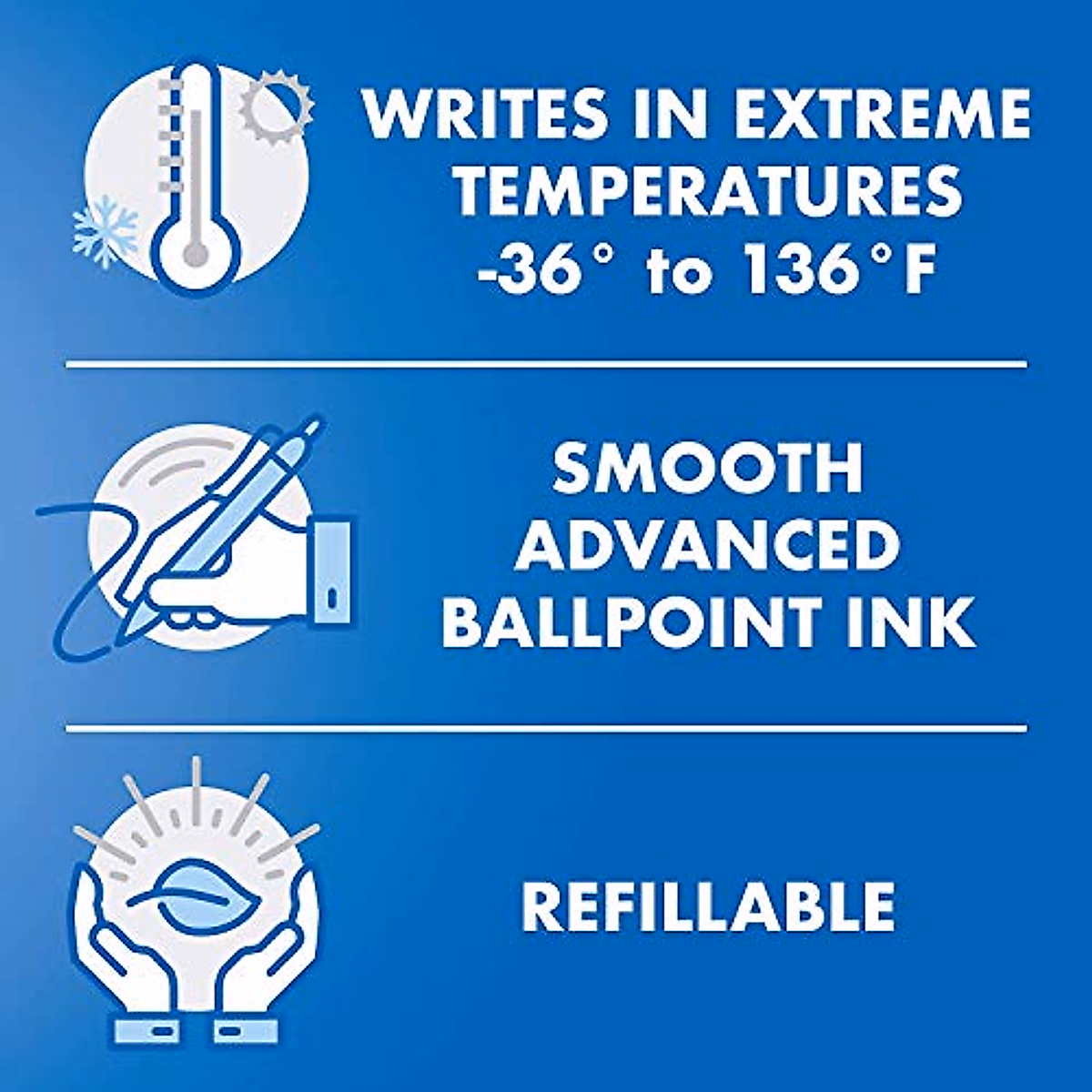 PILOT Acroball Pro Advanced Ink Refillable & Retractable Ball Point Pens, Medium Point, Black Ink, 12-Pack (31910)