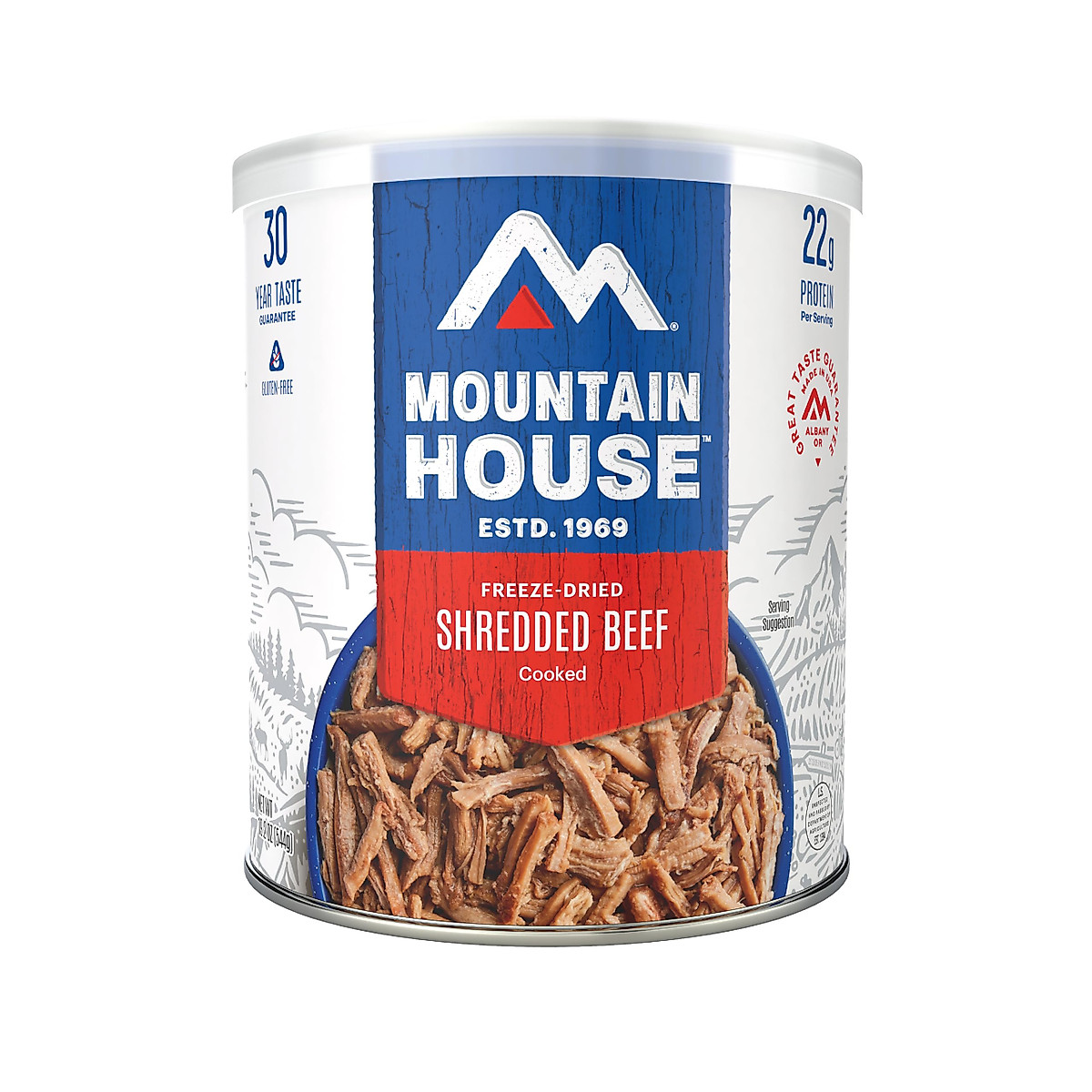 Mountain House Shredded Beef #10 Can | Freeze Dried Survival & Emergency Food | 17 Servings