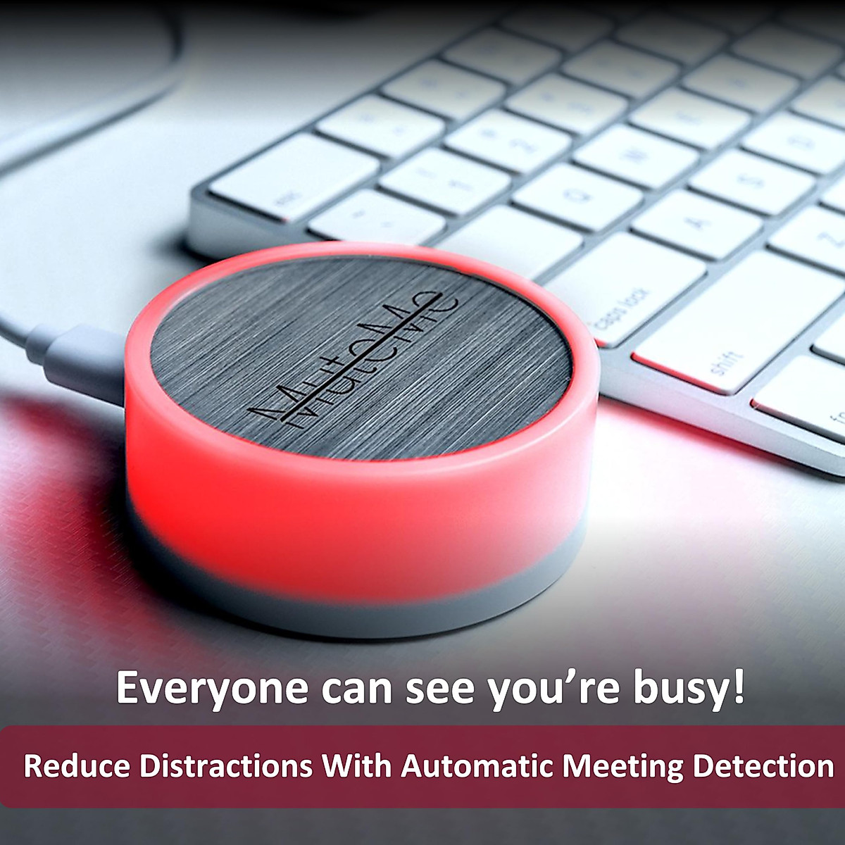 MuteMe - Illuminated Physical Mute Button for Zoom, Teams, WebEx & More (As Seen on Shark Tank)! Mac/PC Compatible. USB Cord & Adapter Included. Free Software Download Required.