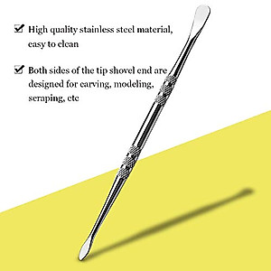 2 Pieces Wax Carving Tool 4.75 Inch Stainless Steel Clay Sculpting Tool (Silver)