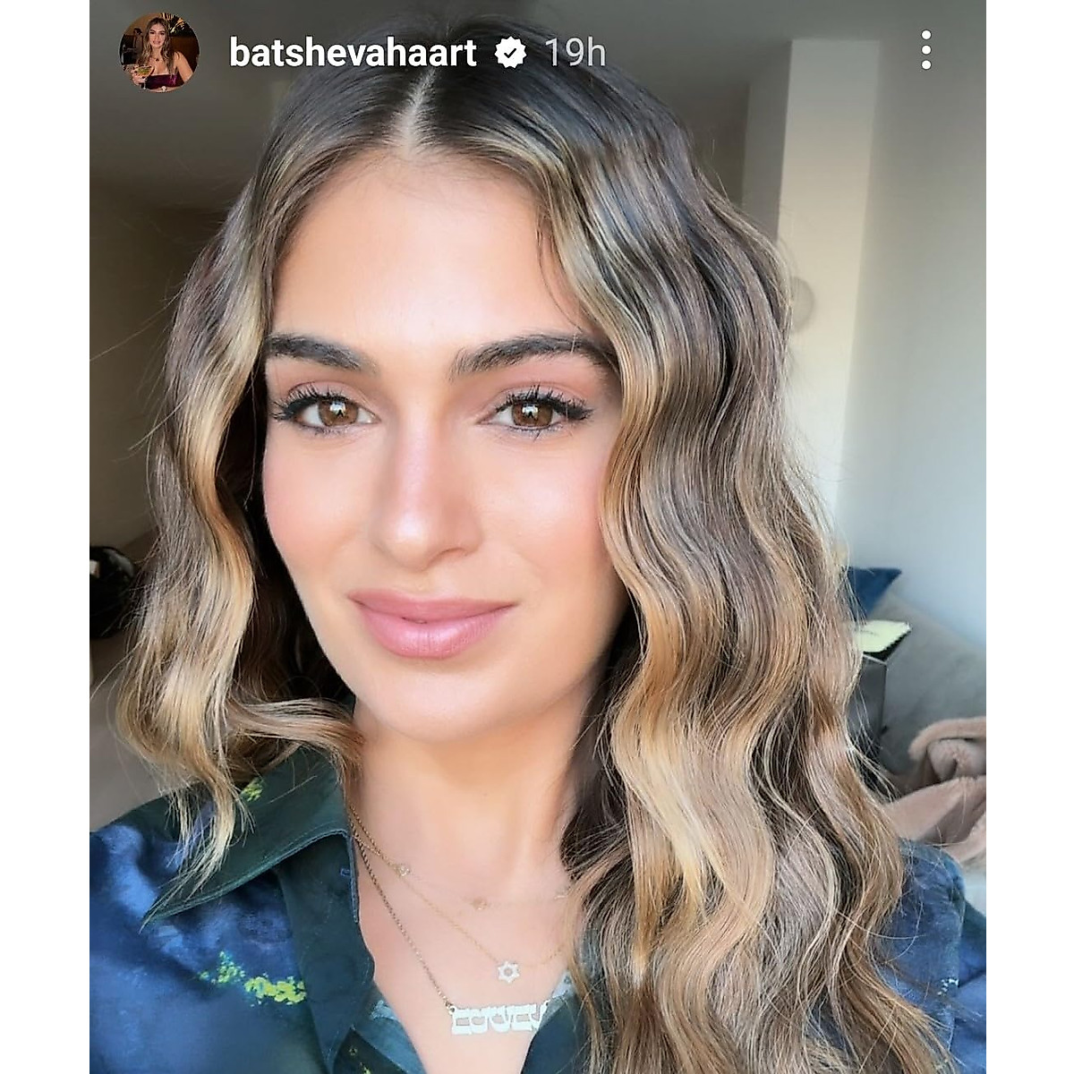 Alef Bet by Paula Jewish Star of David Necklace in a Sparkling Yellow Gold with Stones for Women to Wear Daily as a Symbol of Faith