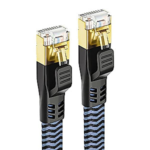 Yauhody CAT 8 Ethernet Cable 6ft (2 Pack), High Speed CAT8 Cable for Gaming 40Gbps 2000MHz, Durable Braided Internet LAN Network Patch RJ45 Cord Shielded for PS5/Router/Modem/PC/TV