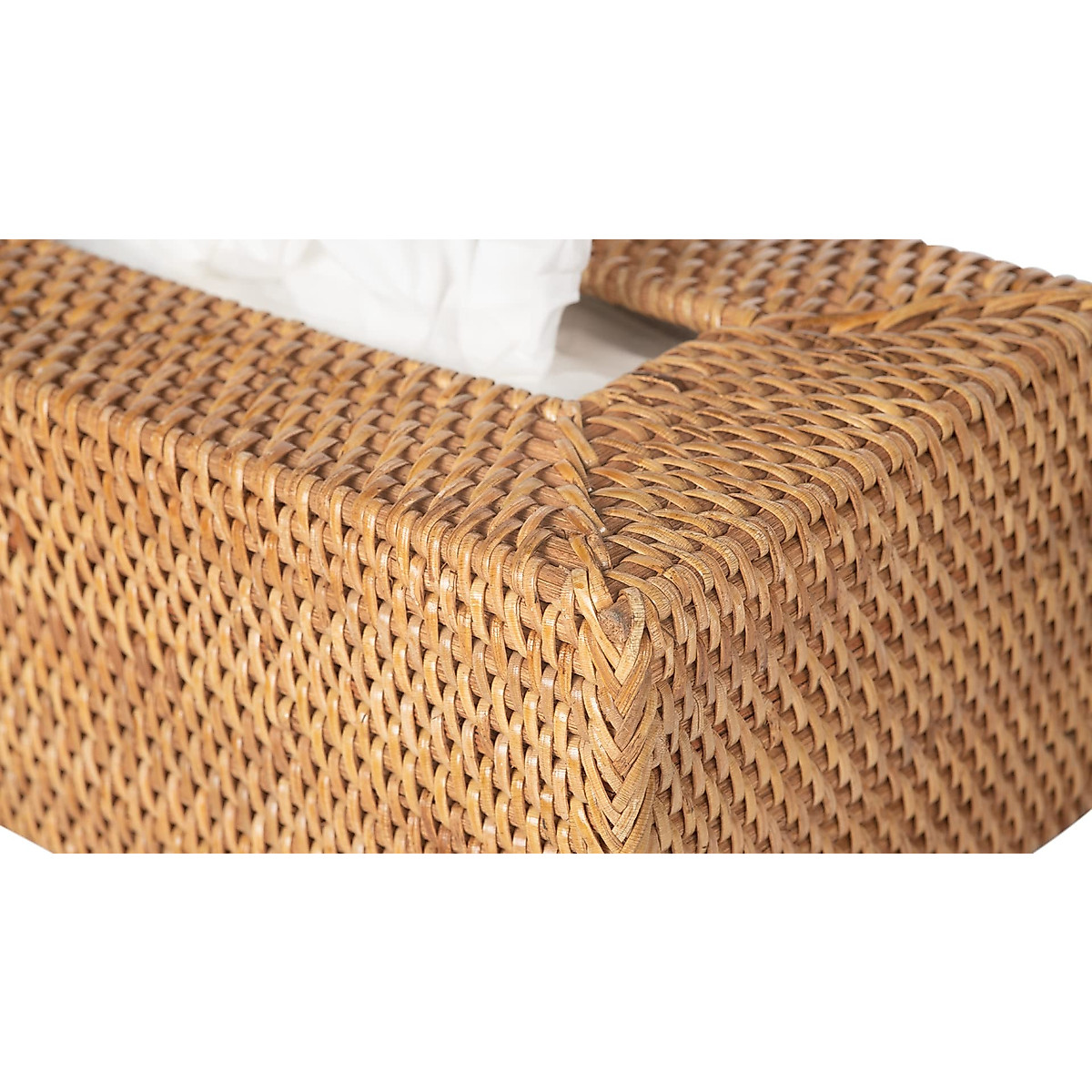 Kouboo Loma Rectangular Rattan Tissue Box Cover (Brown)