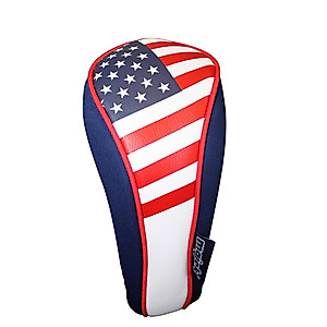 Majek USA Patriot Golf Hybrid Head Cover Universal U.S.A Neoprene Style Patriotic Headcover