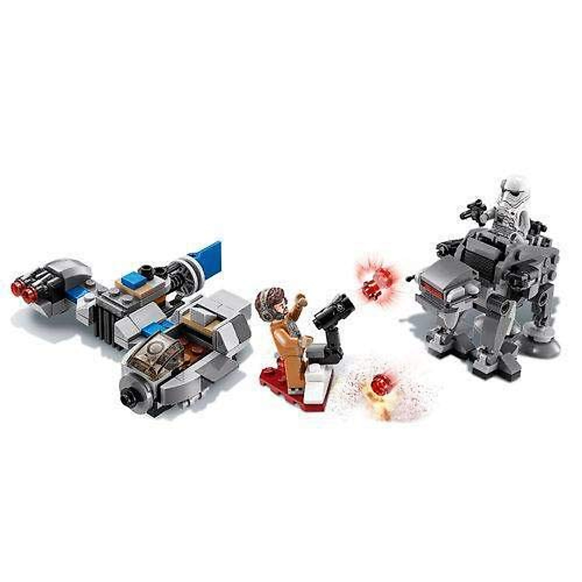 LEGO Star Wars: The Last Jedi Ski Speeder vs. First Order Walker Microfighters 75195 Building Kit (216 Piece)