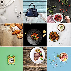 9PCS 18PCS Product Food Photography Background Boards with Papers, 24x24 Inch 2-in-1 Double Sided Flat Lay Photo Tabletop Backdrops Boards for Jewelry Cosmetics Makeup Props