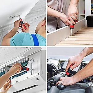 SHARDEN Ratchet Screwdriver 13-in-1 Ratcheting Screwdriver Set Multi Screwdriver Tool All in One with Torx Security, Flat Head, Phillips, Hex, Square and 1/4 Nut Driver