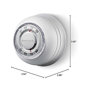 Honeywell Home CT87K1004 The Round Heat Only Manual Thermostat