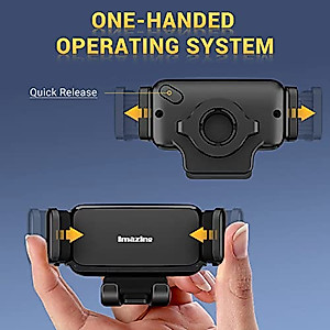 Imazing Phone Mount for Car, Car Phone Holder for Dashboard, Windshield, and Air Vent, Cell Phone Holder with Suction Cup