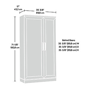 Sauder HomePlus Storage Pantry cabinets, L: 35.35" x W: 17.01" x H: 71.18", Sienna Oak