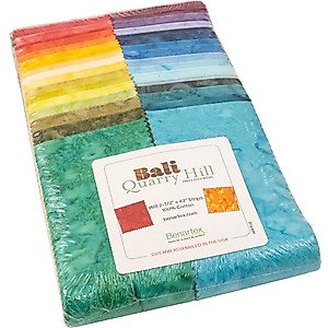 Bali Batik Quarry Hill Strip-Pies 40 2.5-inch Strips Jelly Roll Benartex, Assorted Color, STQUAPK