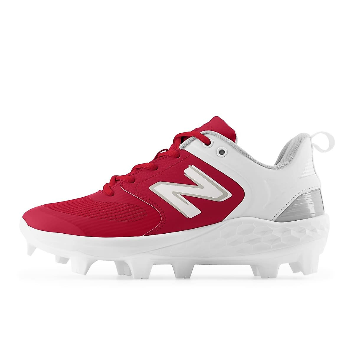 New Balance Women's Fresh Foam Velo V3 Molded Softball Shoe, Red/White, 7