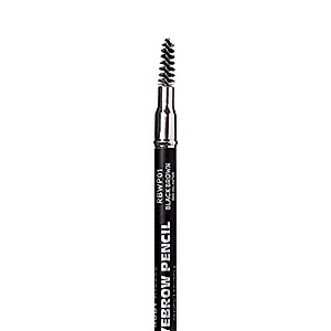 Ruby Kisses GoBrow Eyebrow Pencil, Sharpenable, Longwear, Long Lasting Eyebrow Wooden Pencil for Natural-Looking Brows 6 PACK (Black Brown)
