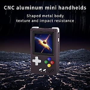 RG Nano Handheld Game Console 1.54 Inch IPS Screen Linux System Retro Video Games Consoles Portable Pocket Video Player 5000+ Games 64G (Purple)