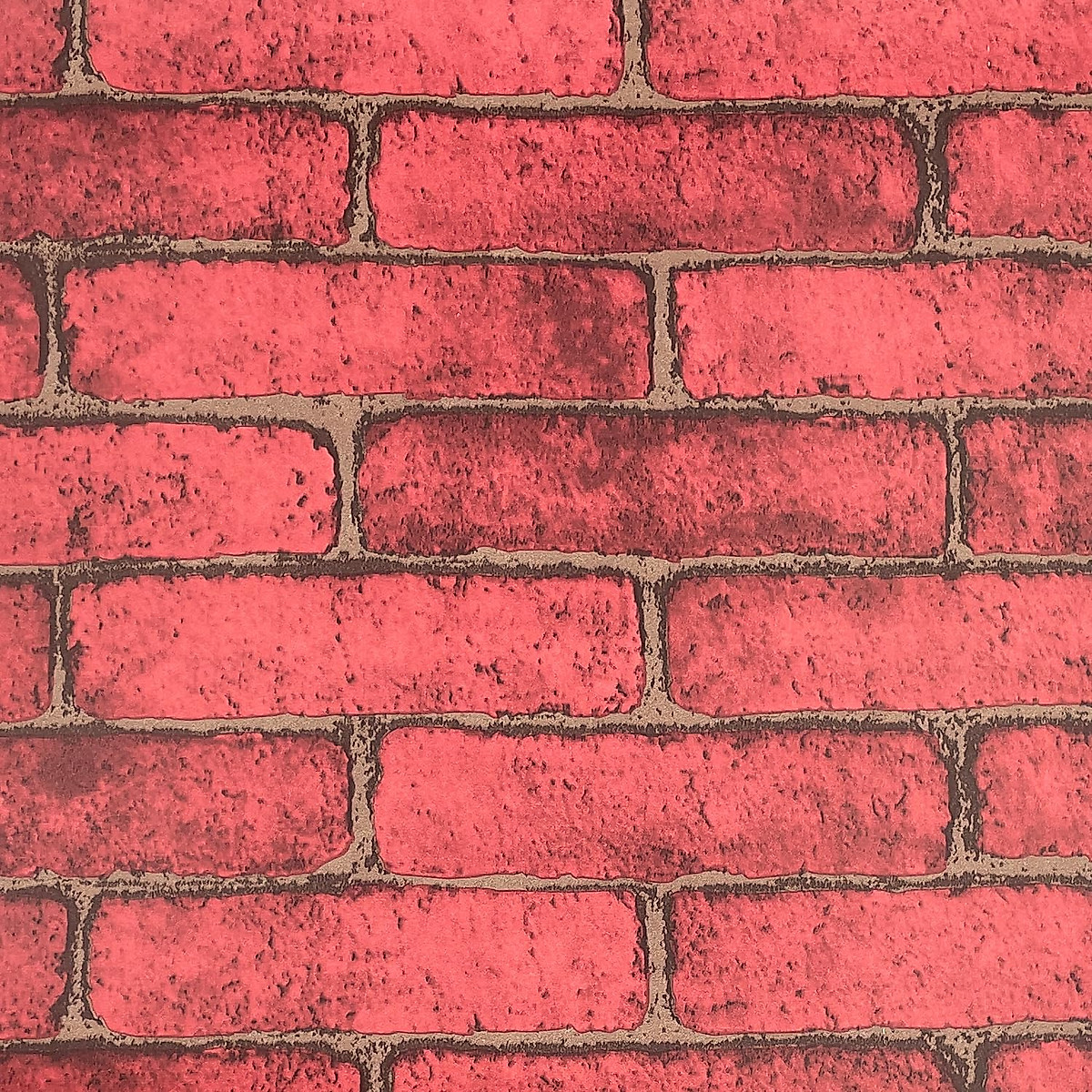 Yifely Red Brick Self Adhesive Shelf Drawer Liner Door Sticker Rural Wall Covering Paper Easy to Install 17.7inch by 9.8 Feet