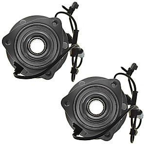 TRQ Front Wheel Hub & Bearing Pair Set for Trailblazer Envoy w/ABS 6 Lug