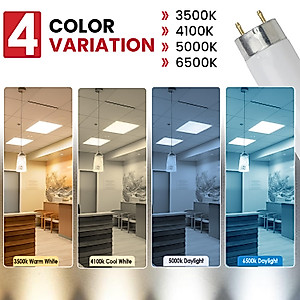 BULBMASTER F32T8/41K Fluorescent Light Bulbs 32W 48 Inch T8 F32T8 Fluorescent Tube, F32T8 841 Flourescent Bulbs, 4100K Cool White, 2800 Lumens, G13 Medium Bi-Pin Base, 4-Pack