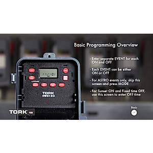 EWZ Series Multipurpose Control Astronomic 7 Day Time Switch, 120-277 VAC Input Supply, 1 Channel, DPST Output Dry Contact