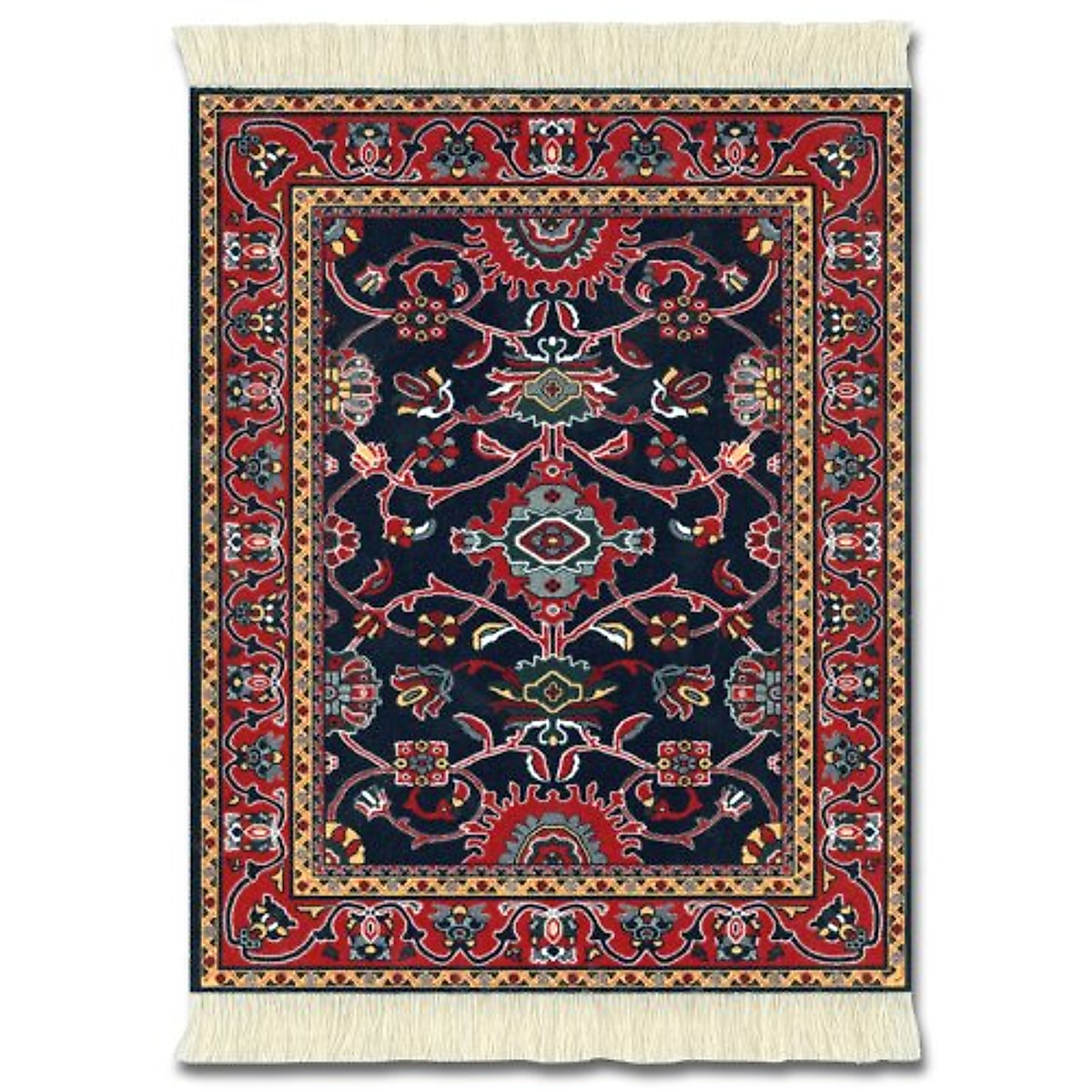 Lextra® (Deep Blue Bergamo), MouseRug®, navy, red and gold, 10.25" x 7.125", one