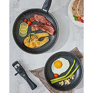 Induction Cookware Set 10 Pieces, Nonstick Pots and Pans Set with Detachable Handles, for All Hobs, Stackable Design, Dishwasher/Oven Safe