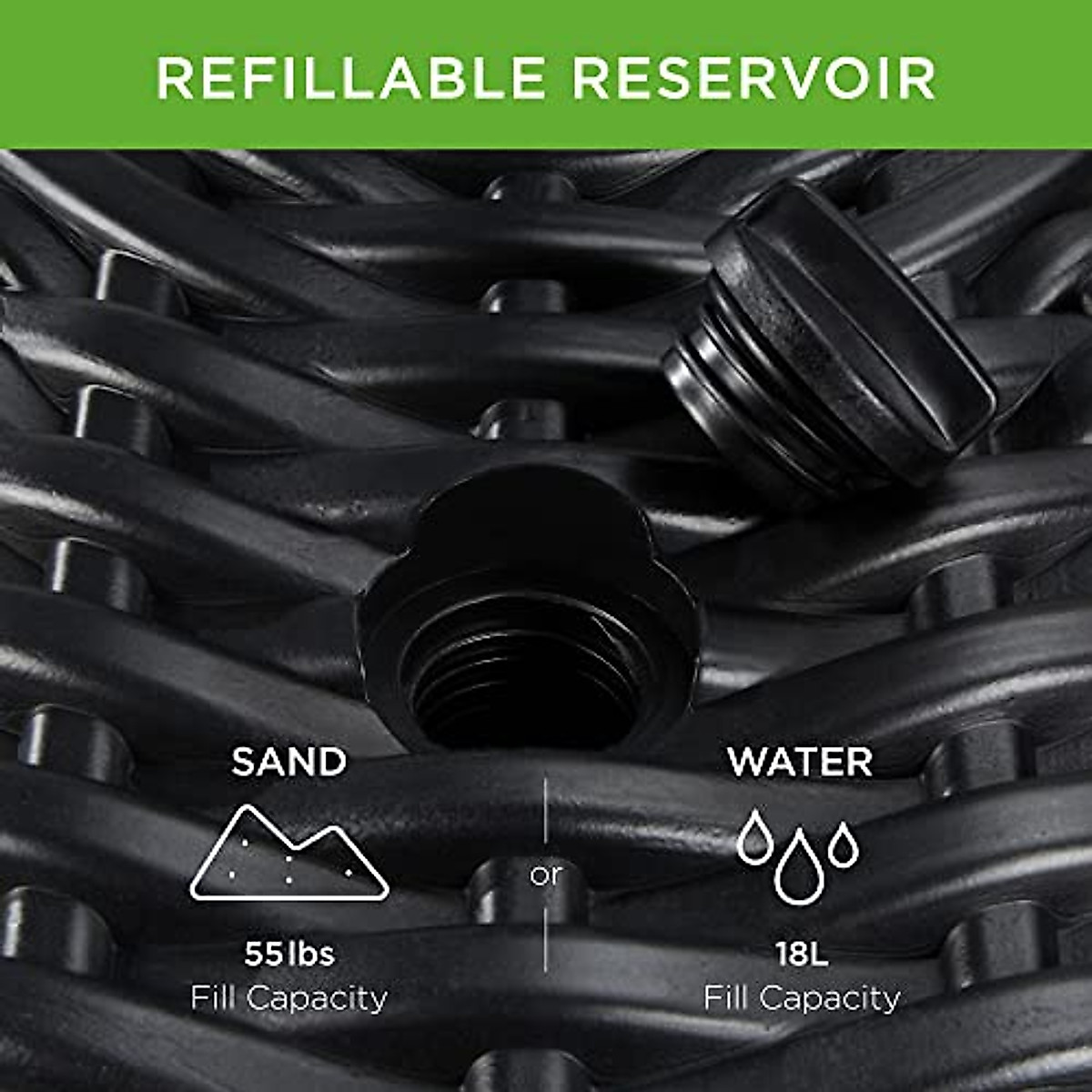 Best Choice Products Fillable Umbrella Base Stand, Round Faux Wicker Plastic Patio Umbrella Base Stand, Pole Holder for Outdoor, Lawn w/ 55lbs Weight Capacity, 2 Adjustment Knobs