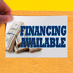 Decal Sticker Financing Available Business Business Outdoor Store Sign White 8"