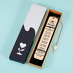 Inspirational Christian Gifts for Women Bible Verse Bookmark Book Lover Gifts Religious Gift for Women Birthday Valentines Christmas Bookmarks Gifts for Friends Girl Sister Female Bookworms Book Club