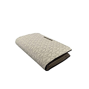 Michael Kors Signature Bright White Double Zip Phone Case Wallet Wristlet 35F8STVW0B-119