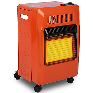 WELLUCK Propane Heater | Portable Patio Heater for Outdoor | LP Cabinet Gas Heater for Camping, Garages, Workshops & Construction Sites |18,000 BTU Warm Area up to 450 sq. ft, 3 Power Settings
