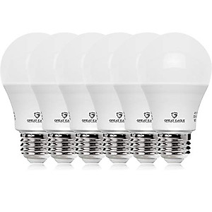 Great Eagle Lighting Corporation A19 LED Light Bulb, 60W Equivalent Light Bulbs, 9W 4000K Cool White, Non-Dimmable LED Bulb, E26 Standard Base, Energy Efficient UL Listed CEC, 6 Pack
