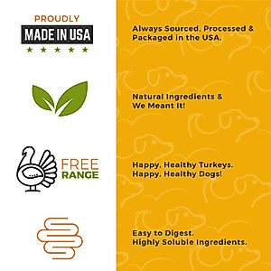 Gobble! 6-Inch Turkey Tendon Strips for Dogs, 6 oz. (170g) Reseal Value Bag, Made in USA, All-Natural Hypoallergenic Dog Chew Treat | Sourced, Processed & Packaged in The USA | (45-50 Pieces)