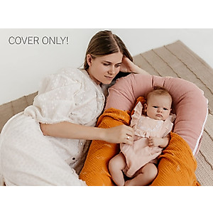 Lounger Cover by Sofia Amber – Cover ONLY for DockAToT and Sleepyhead Deluxe + Docks - Baby nest Sleep Pod Replacement Extra Cover - Pink