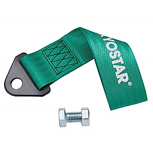 Kyostar Front Car Towing Strap Belt Universal Fitment Green