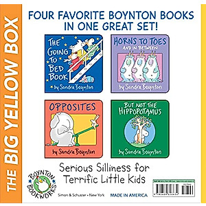 Boynton's Greatest Hits The Big Yellow Box (Boxed Set): The Going to Bed Book; Horns to Toes; Opposites; But Not the Hippopotamus
