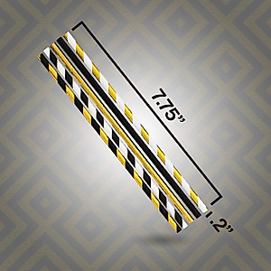 Party On Tap Black and Gold Straws - Great for Gold Party Decorations, Graduation, Bachelorette, Wedding, New Years Eve Parties - 125 Biodegradable Disposable Paper Straw Pack